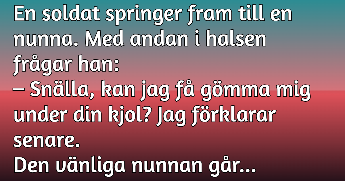 Skämtet om soldaten och nunnan - Gillat