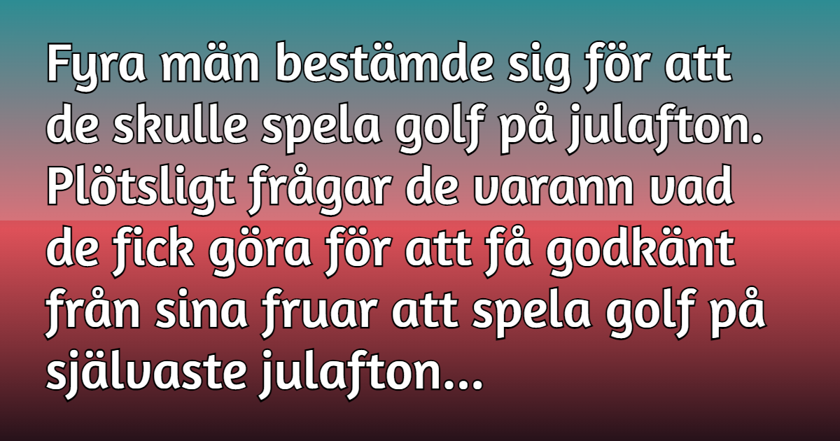Spela golf på julafton? - Gillat